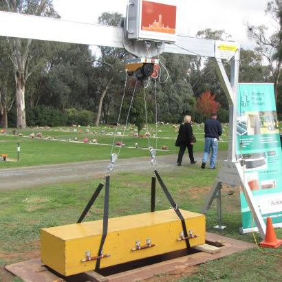 Cemetery Gantries - LITE guard Grave Shoring System